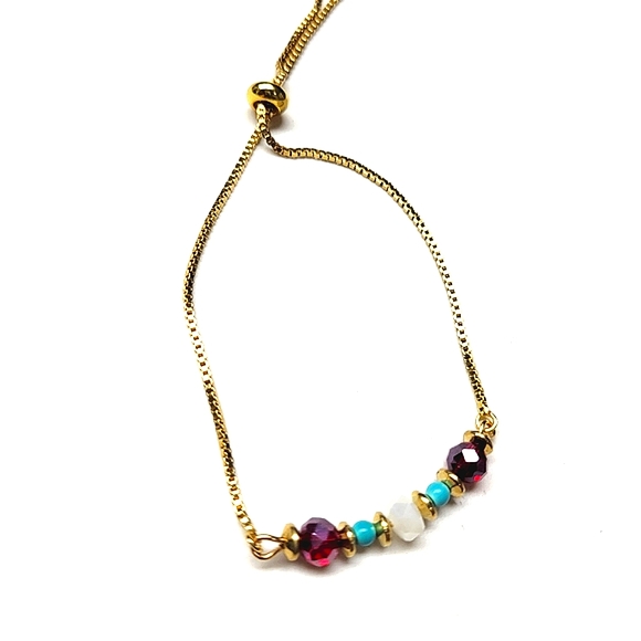 Hand Crafted | Jewelry | Handmade Beaded Bolo Bracelet Gold Plated ...
